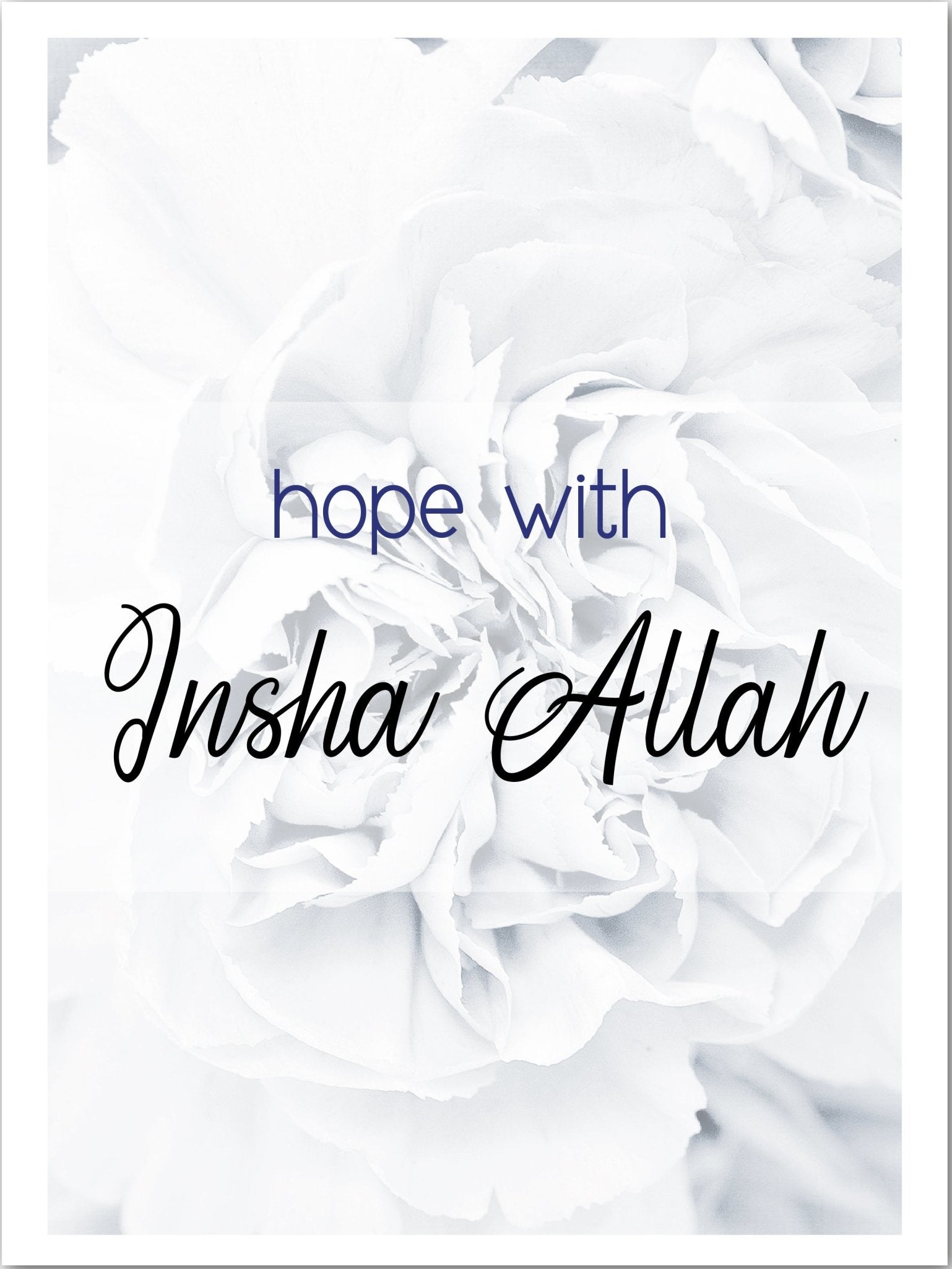 Hope with Insha Allah - in verschiedenen Farben - Poster – Beautiful Wall